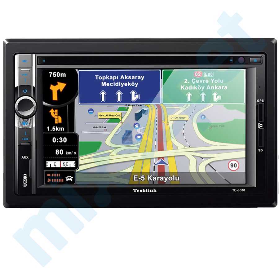 Techlink TE-6500 Navigasyonlu DVD USB SD Double Teyp - Mix Sepet